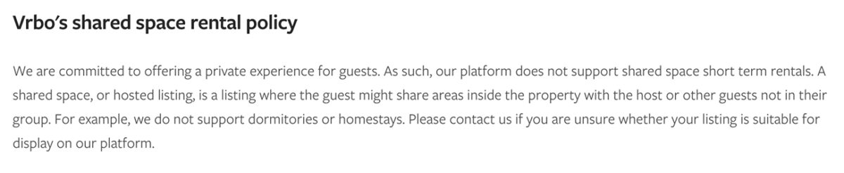 Vrbo doesn’t allow shared space vacation rentals. So why won’t this ...