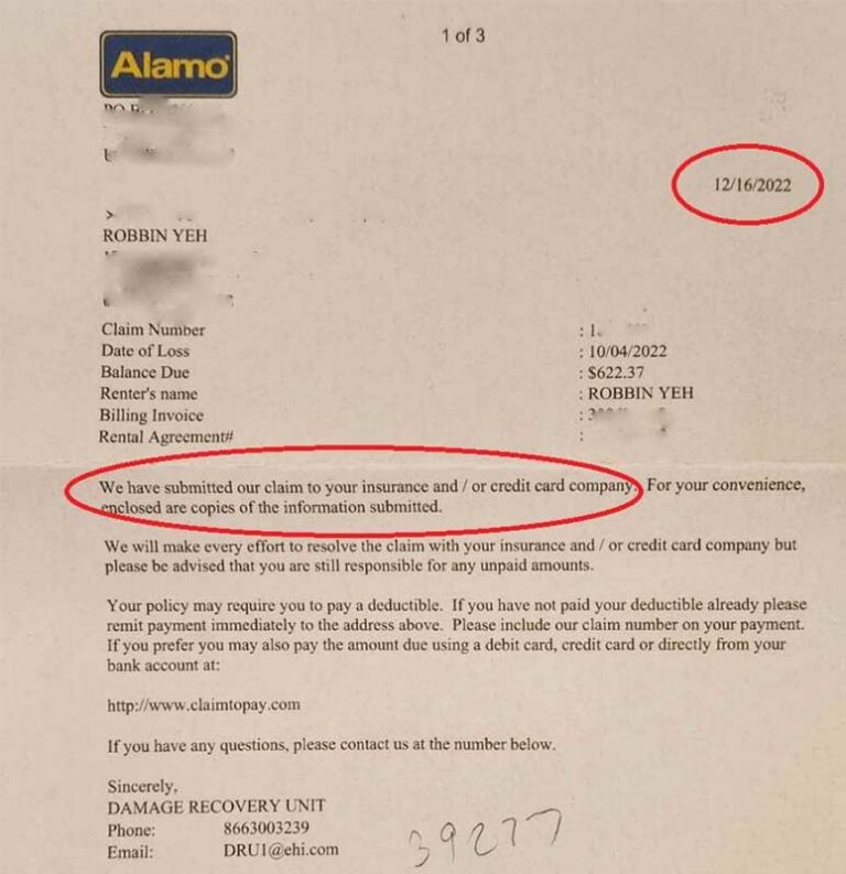 Alamo billed me $662 for rental car damage. Why won't insurance pay? - Consumer Rescue