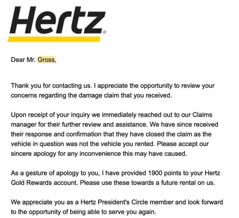 Hertz charged me $1,638 to fix a rental car I never drove. Help ...