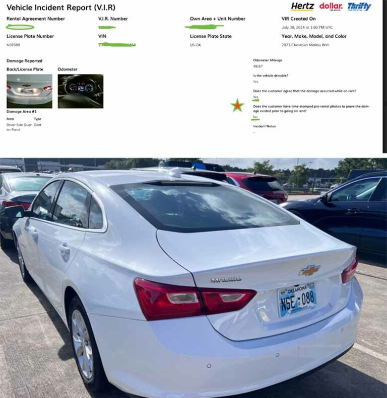 Hertz charged me $1,638 to fix a rental car I never drove. Help ...