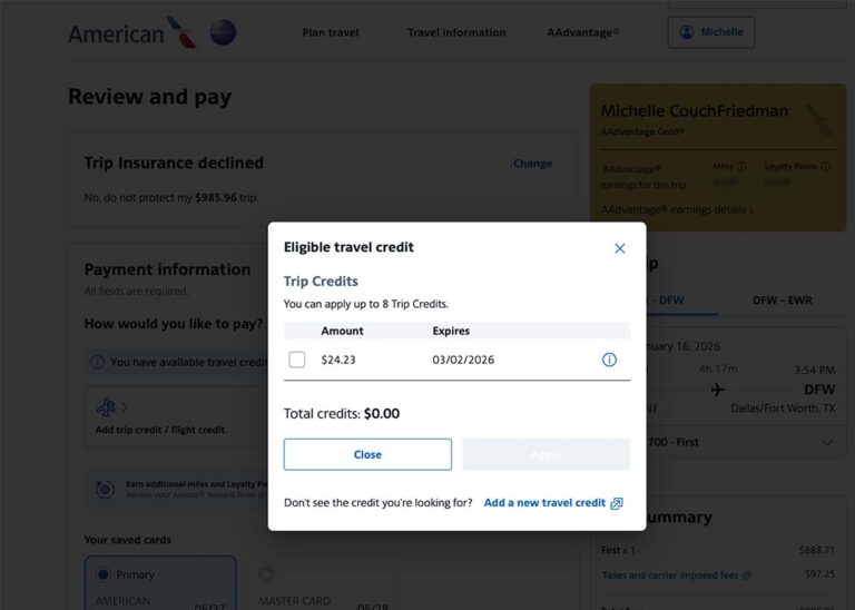 American Airlines travel credit: What to know about each type